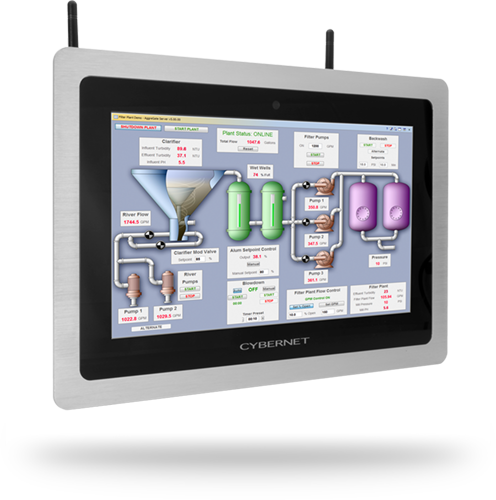 Panel Mount PC with Power over Ethernet by Cybernet